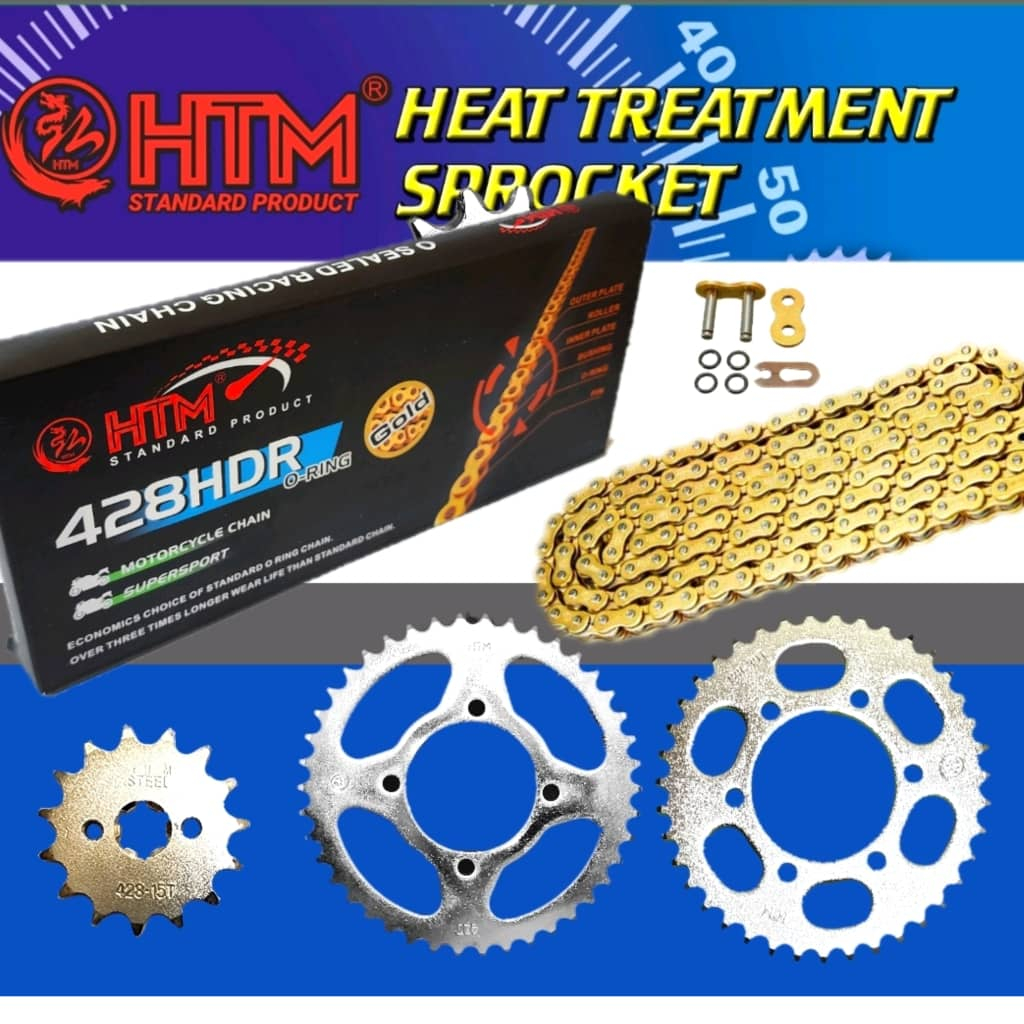 428HDR-128L Y15 Y15ZR FZ150 YAMAHA O RING CHAIN HEAVY DUTY HTM SPROCKET ...