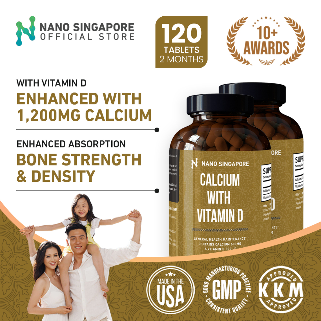 Nano Singapore Pure Calcium with Vitamin D (120 Tablets) | Shopee Malaysia