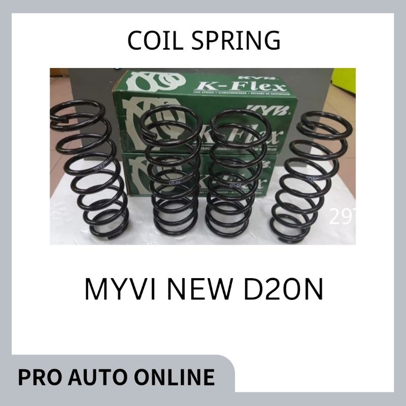 PERODUA MYVI NEW D20N 2018 COIL SPRING FRONT&REAR KYB K-FLEX | Shopee ...