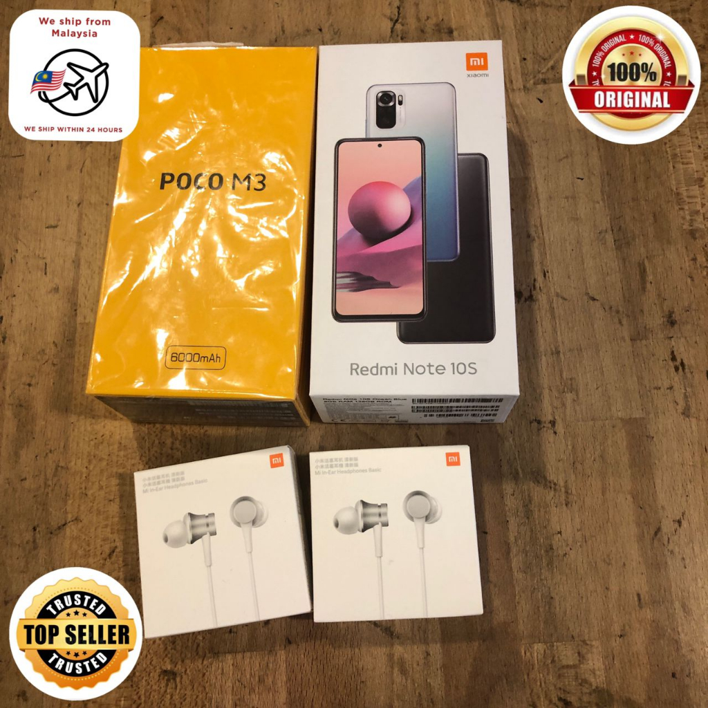 XIAOMI/POCO HI-RES BASS EARPHONE 3.5MM WITH MIC 100% ORIGINAL | Shopee ...