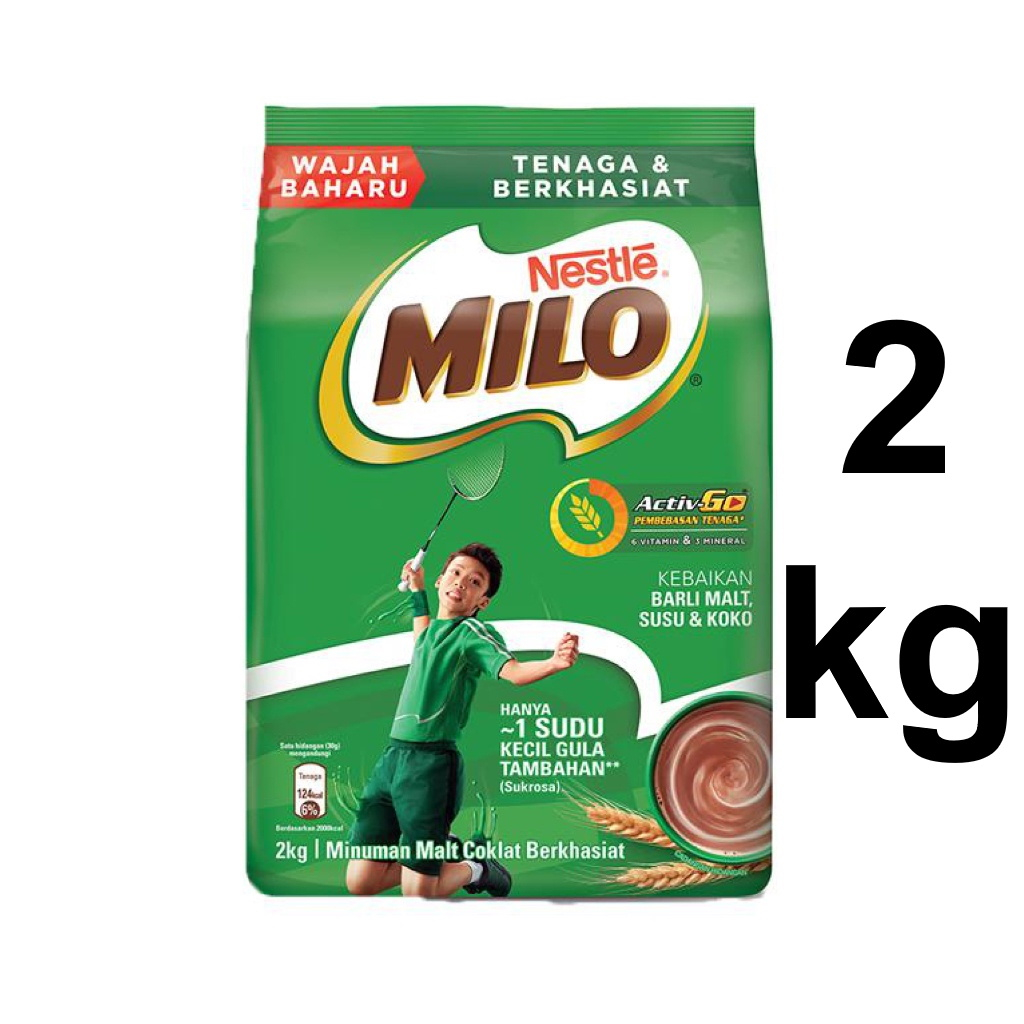 Nestle Milo 2kg 2 kg refill pack Active Go 1kg 1.5 1.5kg 1 Two kilo | Shopee Malaysia