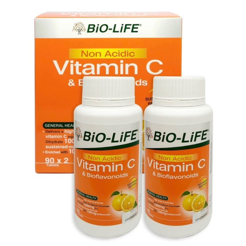 Biolife (clearance) Non Acidic Vitamin C Bioflavonoids 90s/90+90 exp 25 ...