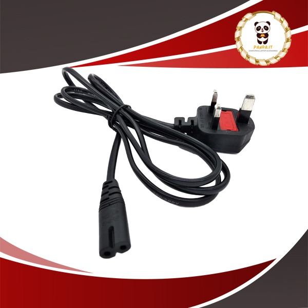 2 PIN 1.5M UK 13A FUSE PLUG TOP DESKTOP PC LCD MONITOR LAPTOP PRINTER ...
