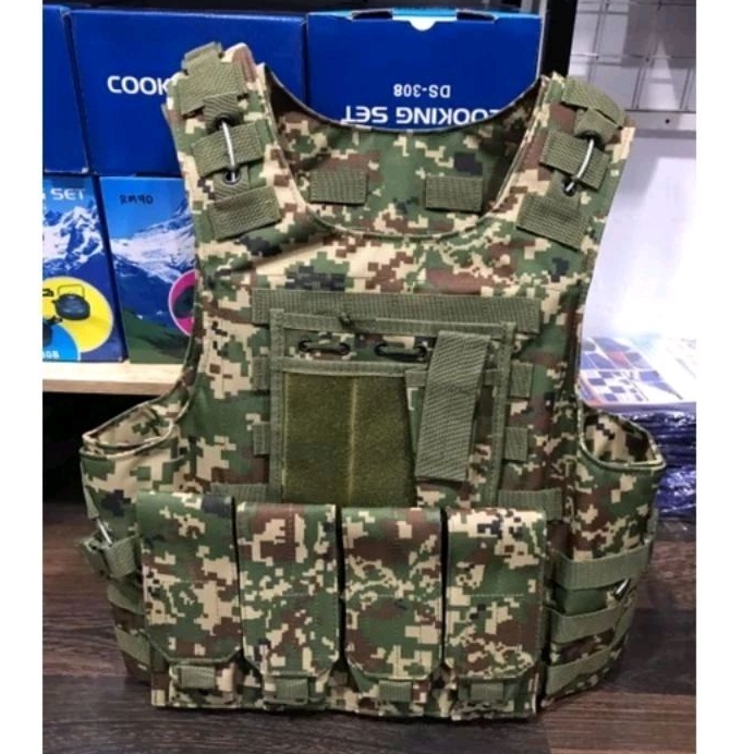 Vest Tactical Plate Carrier Jacket Bulletproof Body Protection Jaket ...