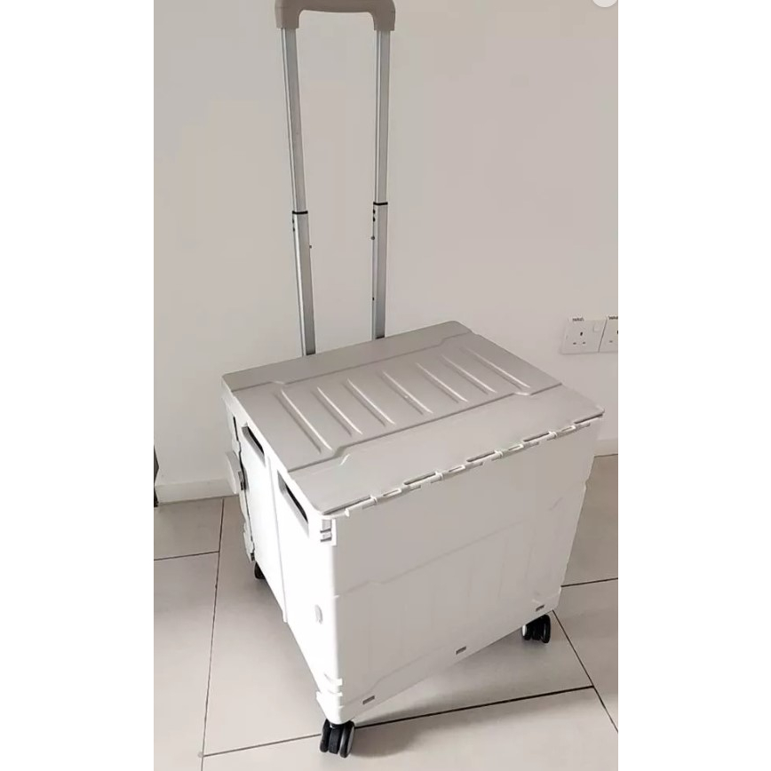 8 Wheels Foldable Trolley Cart 80L Shopping Trolley Troli 100kg Boleh ...