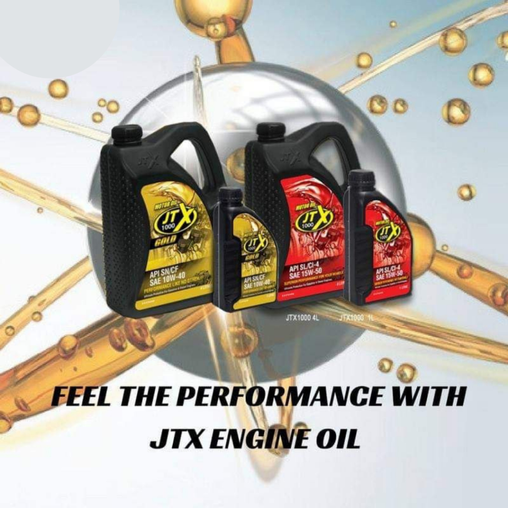 JTX Minyak Hitam Gold & Merah Engine Oil 4L, JTX 1000, Kereta & Motor ...
