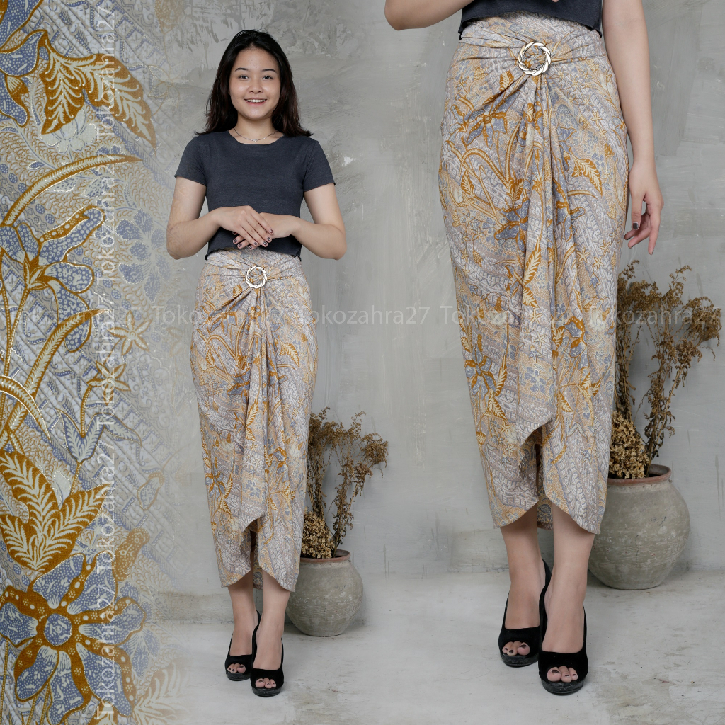 Pario Kain Batik Pario Kebaya Bottom Floral Motif Free Buckle | Shopee ...