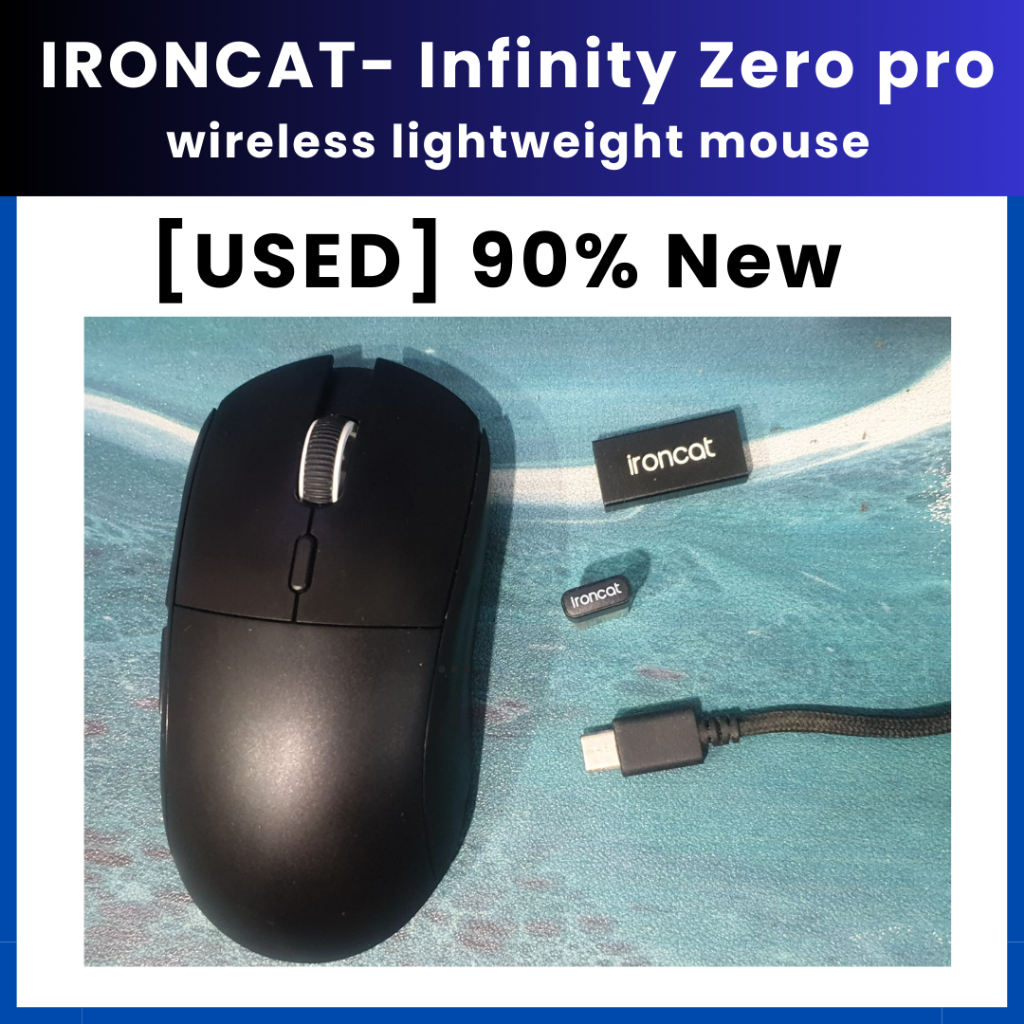 [USED] 90% New IRONCAT- Infinity Zero pro wireless lightweight mouse ...