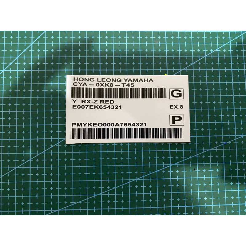 Sticker Motor Caution Rxz Chain Buatan Malaysia Yamahalube paras bunyi ...