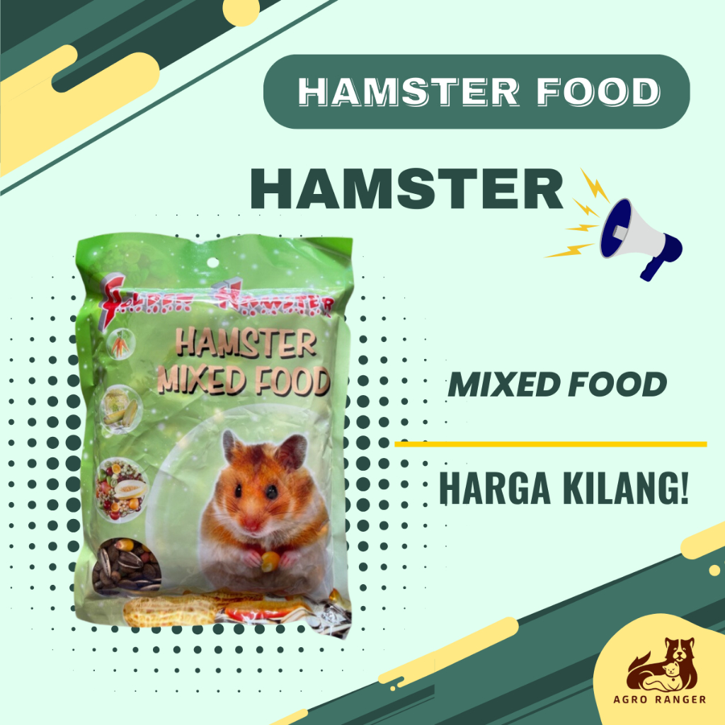 Hamster Mixed Food | Makanan Hamster Mix | Small Animal, Sugar Glider ...