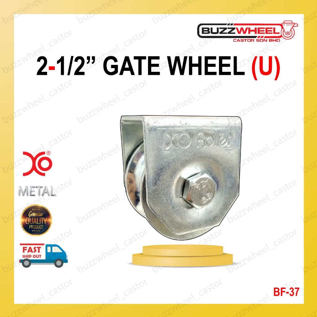 2-1/2" BF-37 (65MM X 28MM U-GROOVE) METAL SHORT BRACKET GATE ROLLER ...