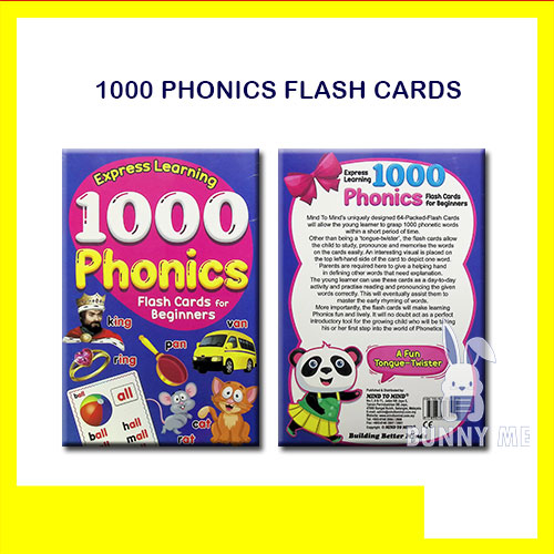 EXPRESS LEARNING 1000 PHONICS FLASH CARDS FOR BEGINNERS - MIND TO MIND ...