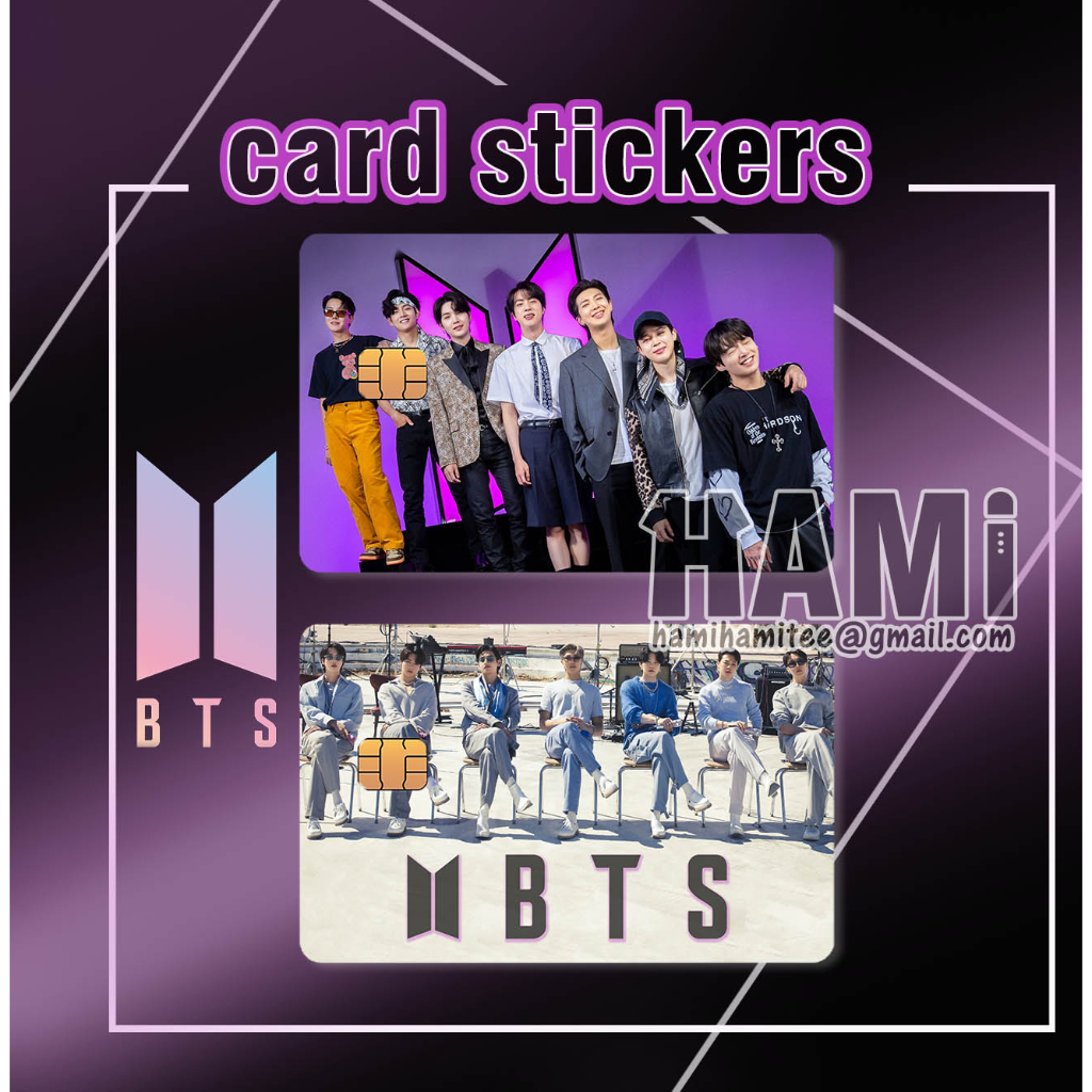 BTS card sticker (ver 02) - BTS touch n go card sticker - Bangtan boys card sticker - photocard ...