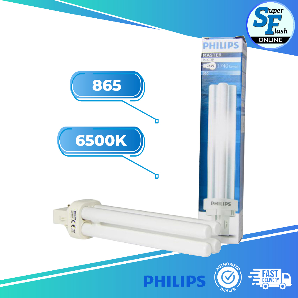 PHILIPS Master 18W PLC 2P 2PIN Fluorescent Lamp Light Tube (827/830/840/865) | Shopee Malaysia