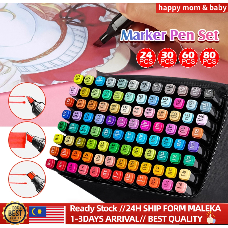 Markers Pen Art 24/30/60/80 Painting Markers marker pen colour Manga ...