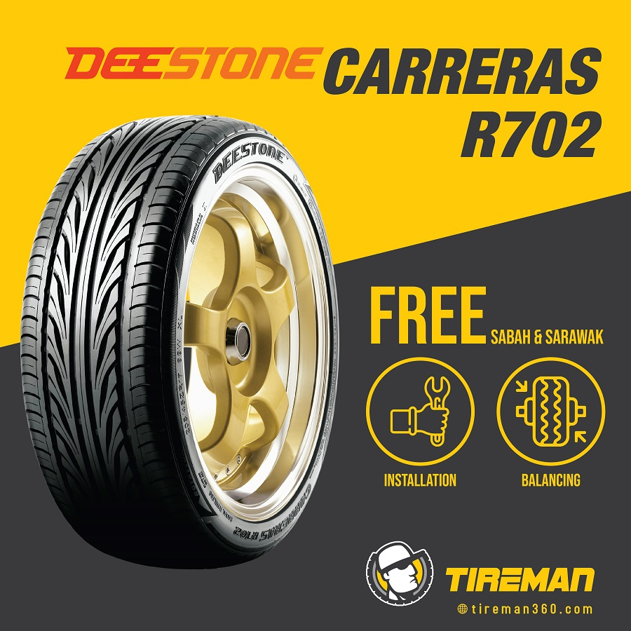 Deestone Carreras R702 15 16 17 Inch Tayar Tire (FREE INSTALLATION ...