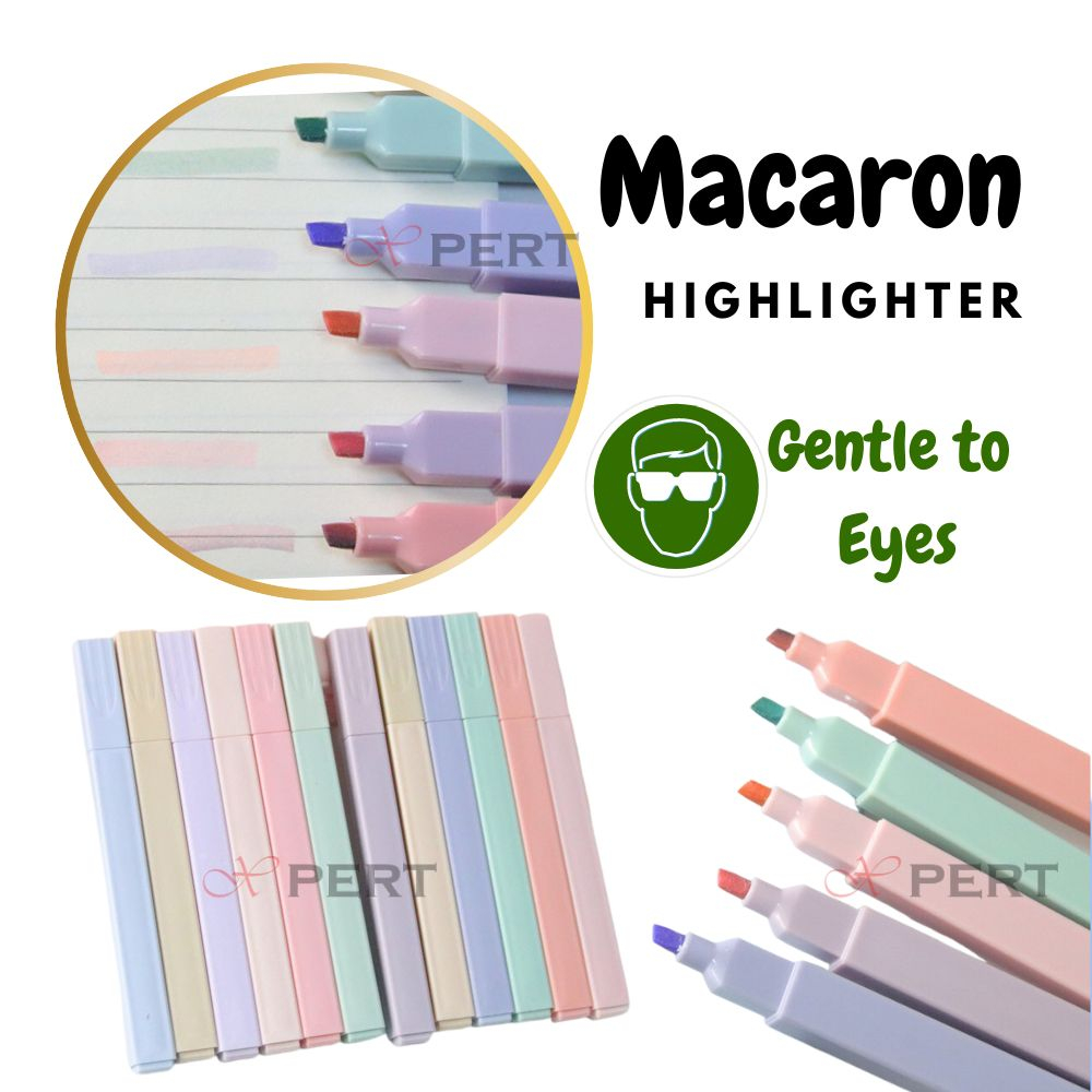 Macaron Eyes Protection Highlighter Kids Student Office Stationery ...