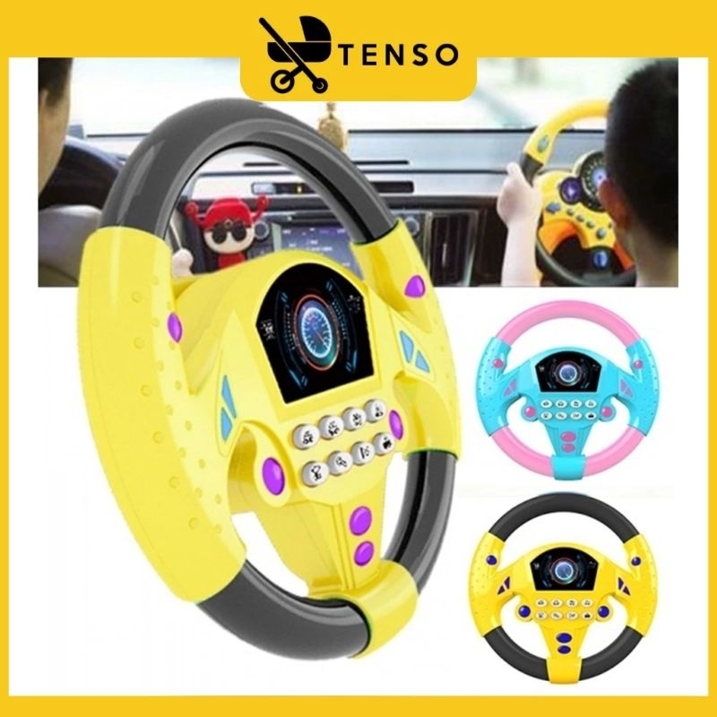 (Sound Recognise) Tenso Kids Steering Driving Toy Back Seat Car ...