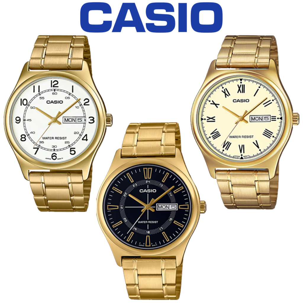Casio Standard Analog Mens Watch Mtp V006g Shopee Malaysia