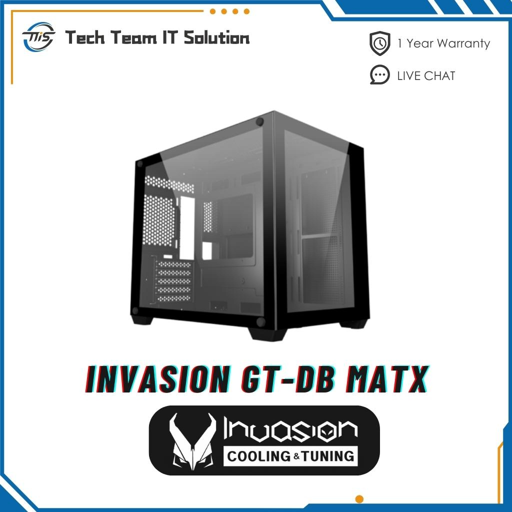 Invasion GT-DB MATX Gaming PC Case with ARGB Fans - Black / White ...