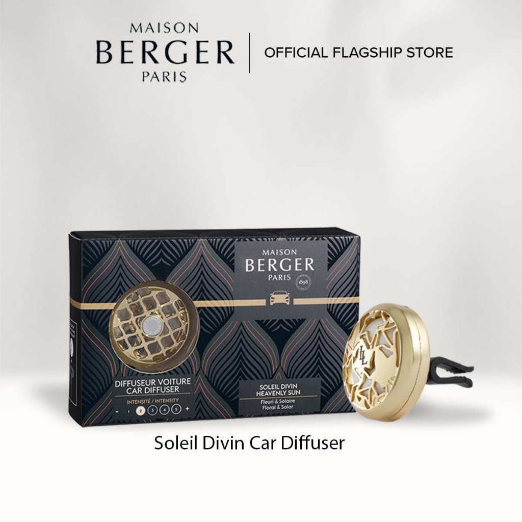Maison Berger Paris Car Diffuser Soleil Divin (Car Vent Clip + 1 Refill ...