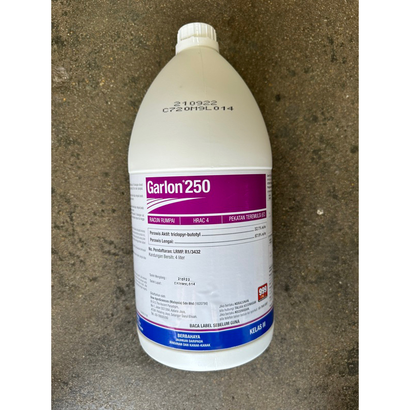 Herbicide & Racun Rumpai Garlon 250 4L Agriculture tool/ Alat Pertanian ...
