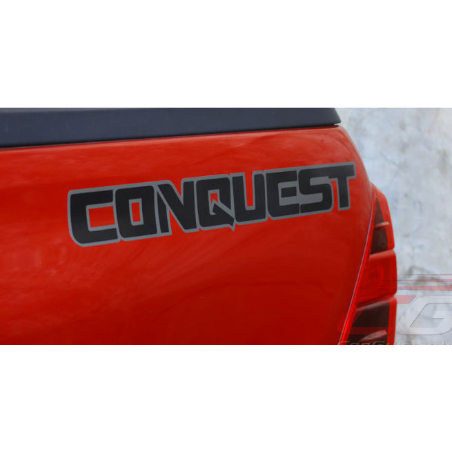 STICKER CONQUEST STICKER UNTUK TOYOTA HILUX STICKER TAMPAL LUAR CERMIN ...