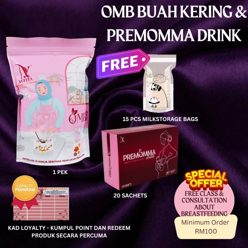 [Promosi Nufiya] Nufiya OMB Buah Kering Milk Booster Kurma Longan ...