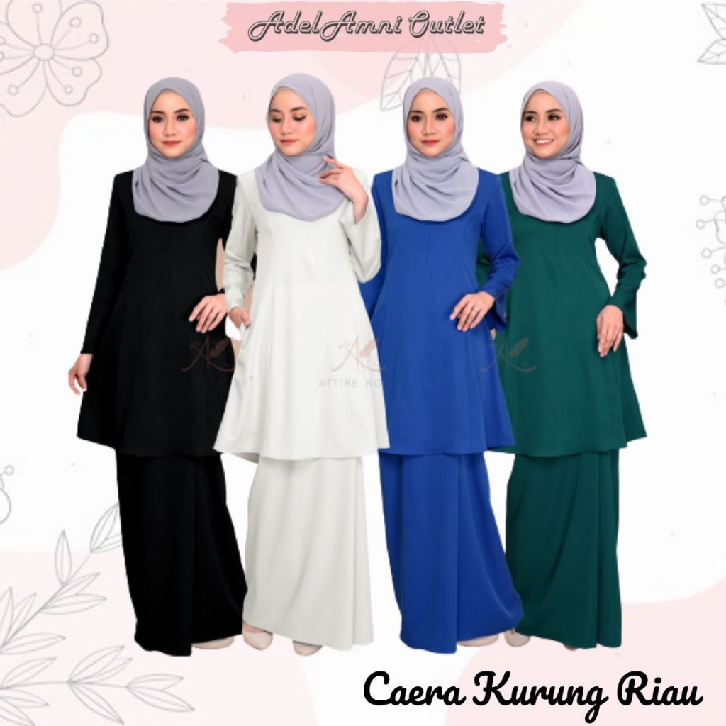 Baju Kurung Raya Riau Caera Sedondon Dewasa Plus size BF Friendly ...