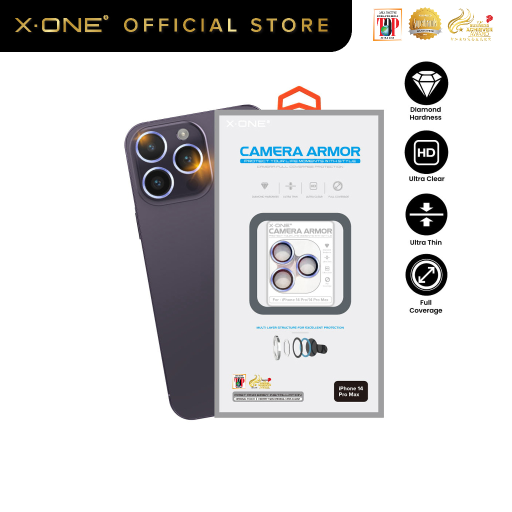 X-One Camera Armor Sapphire Camera Lens Protector - iP 15 / 14 / Plus / Pro / Pro Max | Shopee ...