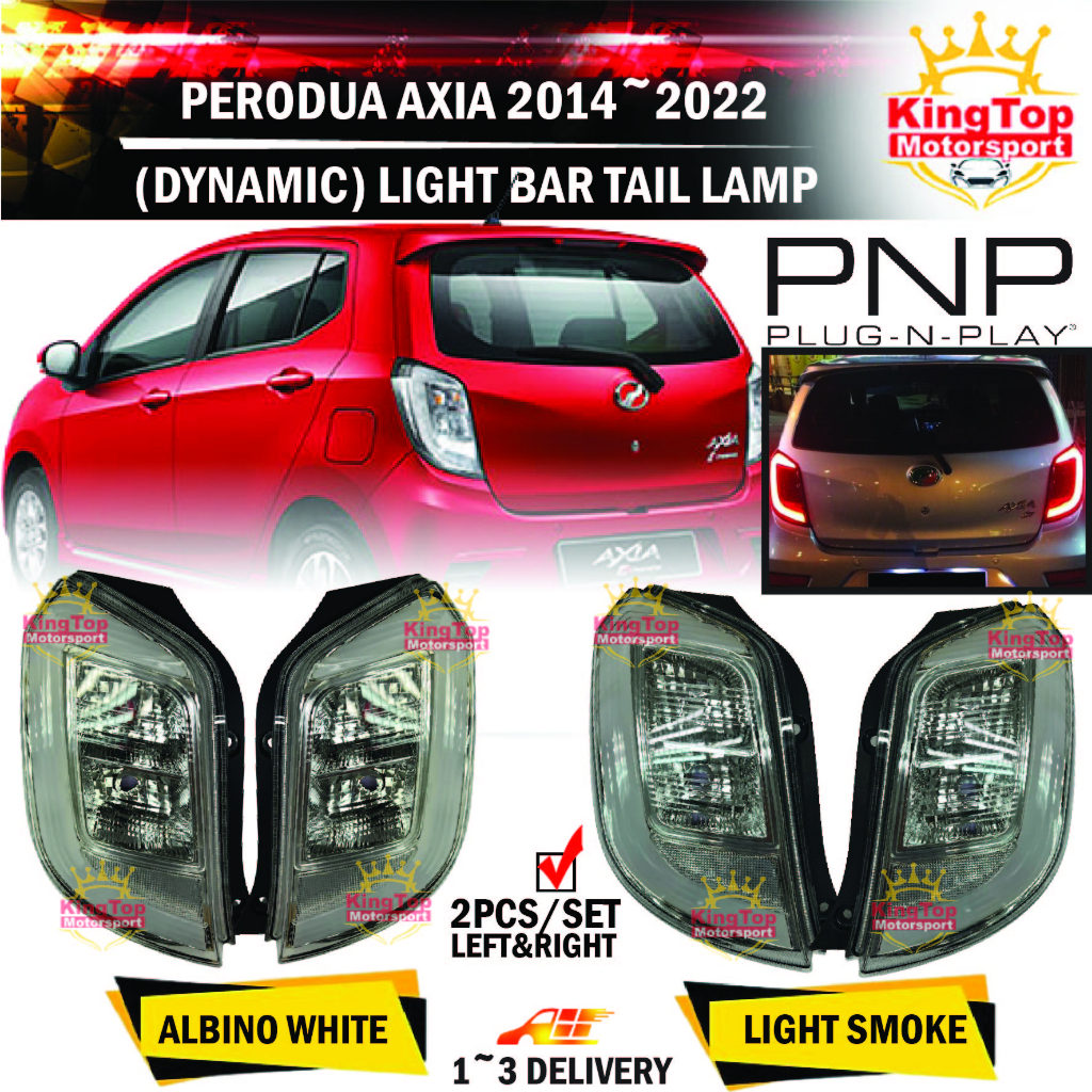 VLAND Perodua AXIA Light Bar Tail Lamp(DYNAMIC VERSION) ALBINO WHITE ...
