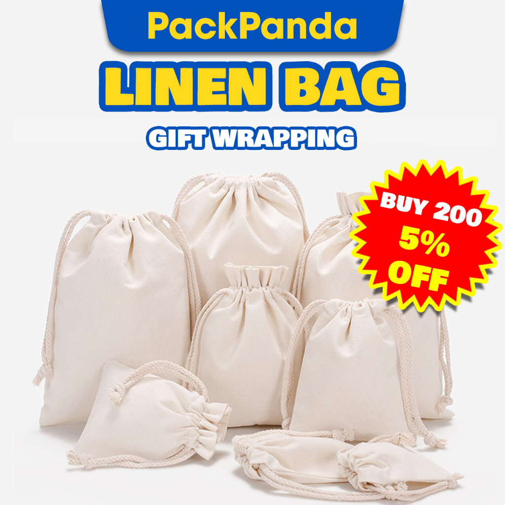 Drawstring Bag Pouch Bag Storage Bag Linen Bag Doorgift Bag Wedding ...