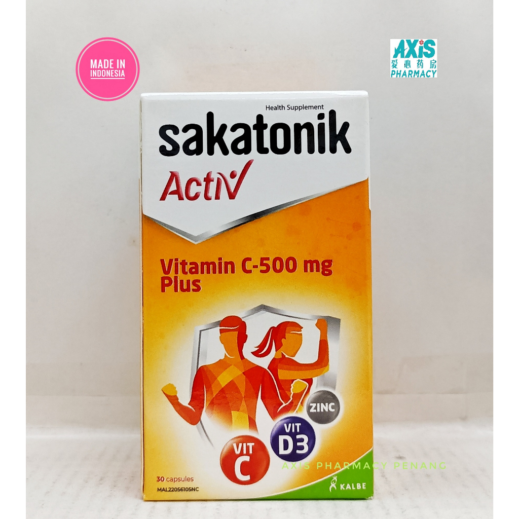 SAKATONIK ACTIV VITAMIN C-500MG PLUS 30's (Exp 01/2026) | Shopee Malaysia