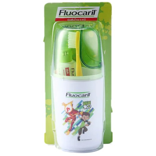 Fluocaril Benten Toothpaste and Toothbrush Set for Children Ages 2-6 ...
