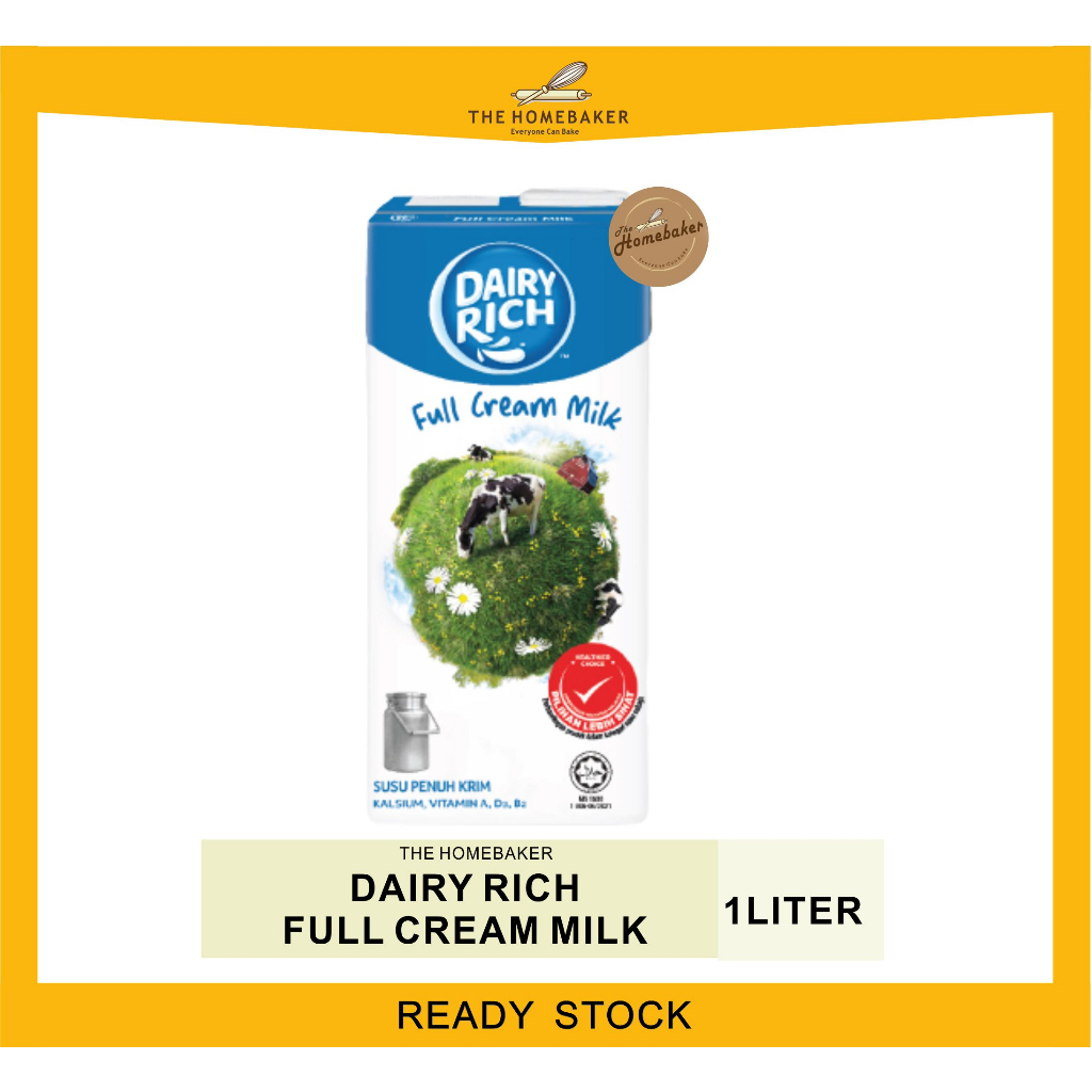 Dairy Rich Full Cream Milk | Susu Segar | Lazat | 1 Liter | Homebaker ...