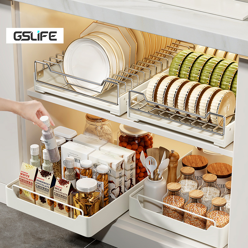 GSLIFE🔥Out-of-the-Box🔥Stainless Steel Kitchen Rack Cabinet Pull Out ...
