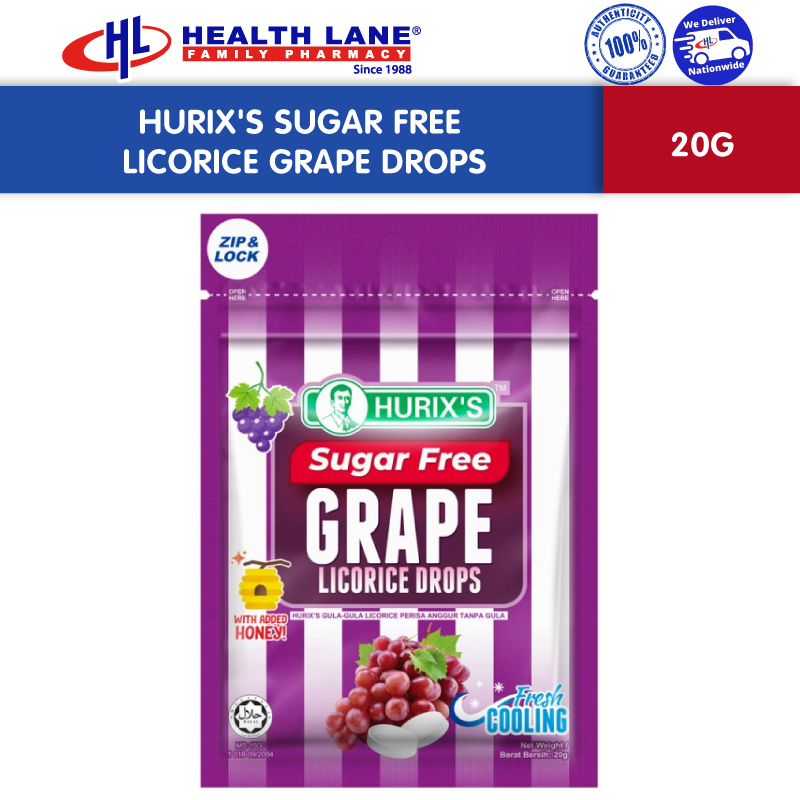 Hurix's Sugar Free Licorice Grape Drops (20g) | Shopee Malaysia