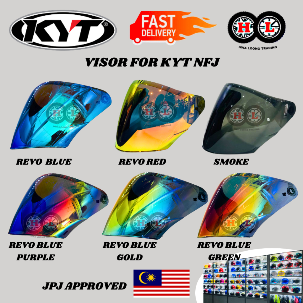 VISOR KYT NFJ KYT TTR JET ( VISOR SIANG & MALAM KYT NFJ TTR JET BRAND ...