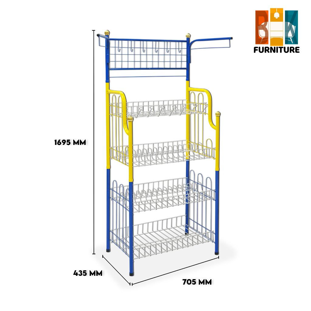 (READY STOCK) Multi Purpose Rack/ Dish Plate Rack/ Kitchen Storage ...