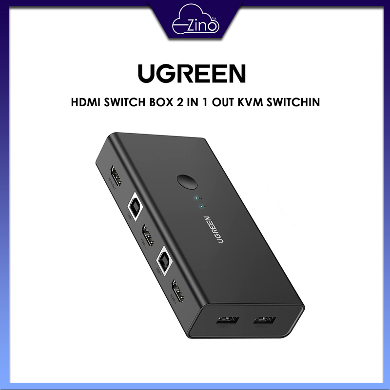 UGREEN HDMI SWITCH BOX 2 IN 1 OUT KVM SWITCHING | Shopee Malaysia
