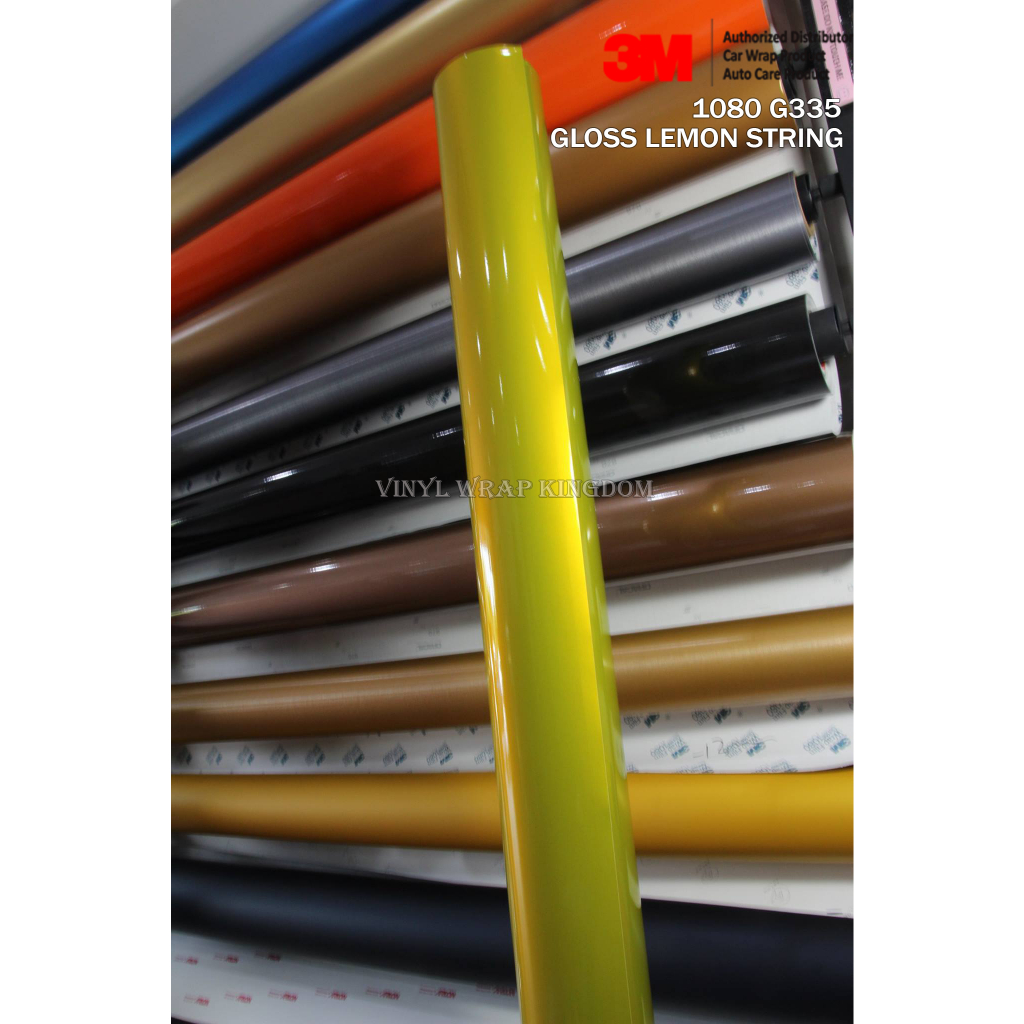 3M 1080 GLOSS LEMON STRING G335 Car Wrap Vinyl Film Bike Laptop Phone ...