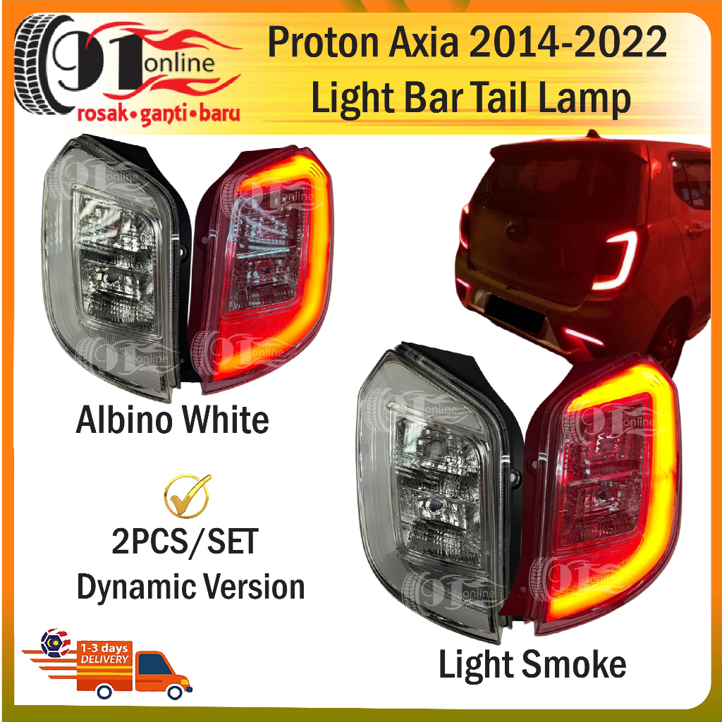 Name Perodua Axia 2014-2022 Light Bar Dynamic Tail Lamp - Albino White ...
