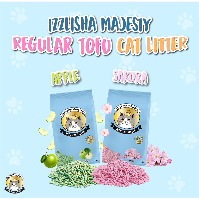 [HQ]Izzlisha Majesty Tofu Cat Litter Regular Version 1.8KG/6L (THE BEST MID QUALITY TOFU CAT ...