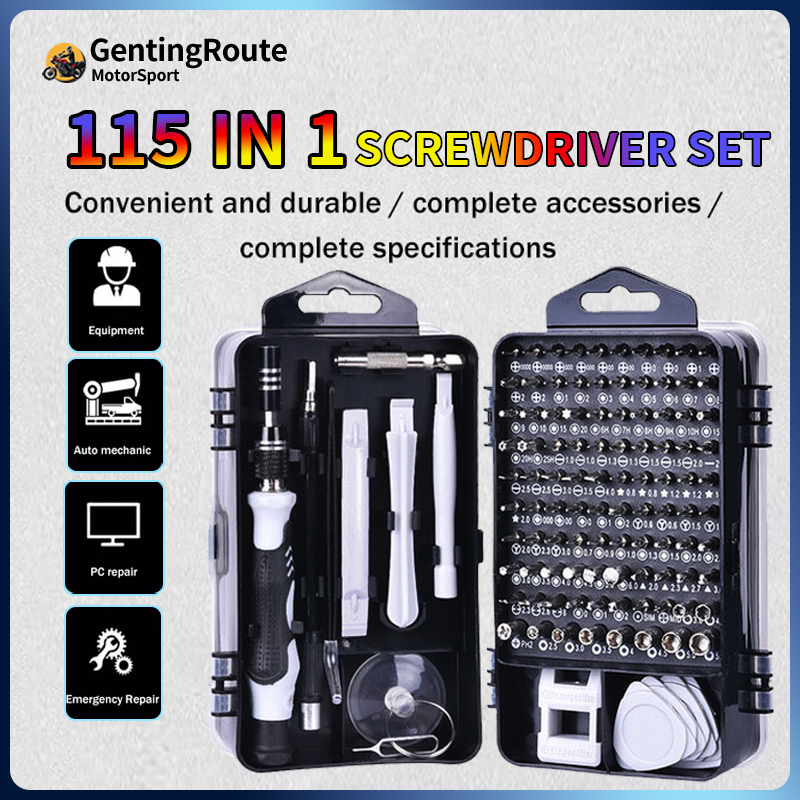 115 IN 1 Screwdriver Precision Set Screw Driver Magnetics DIY Repair ...
