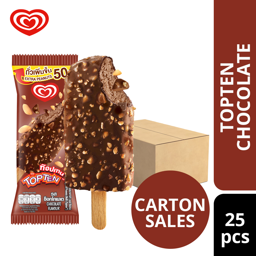 [CARTON SALES] Wall's Topten Chocolate Ice Creams (25pcs) | Shopee Malaysia