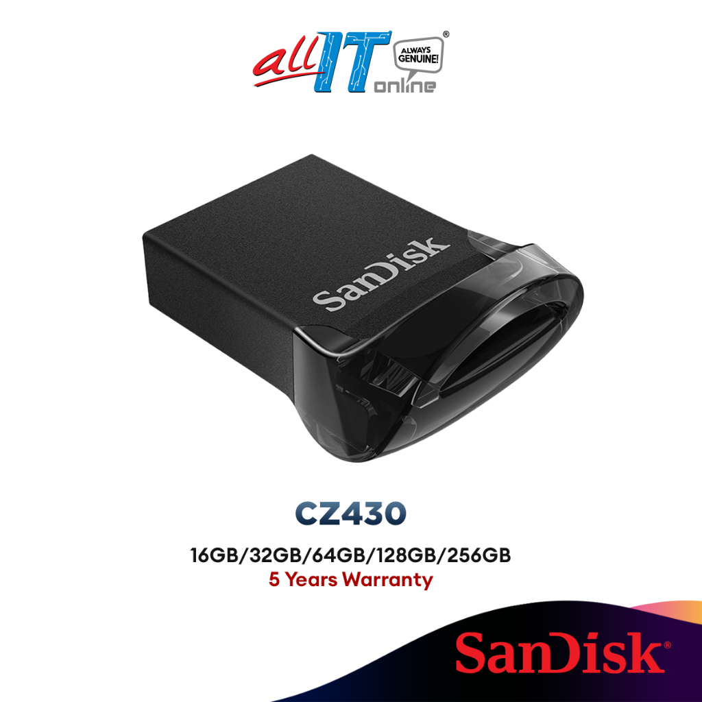 Sandisk CZ430 Ultra Fit USB 3.1 Flash Drive (16GB/32GB/64GB/128GB/256GB ...