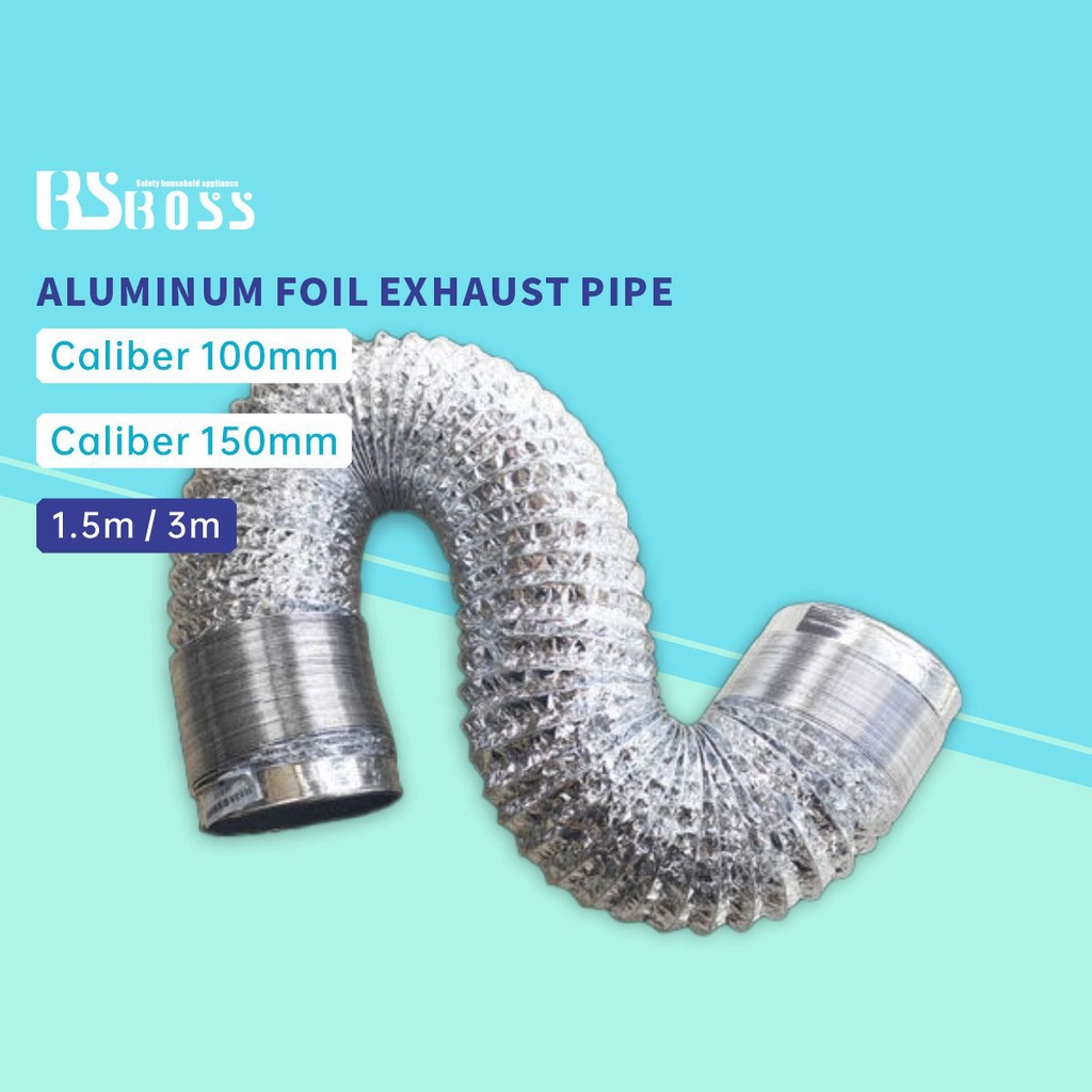 BSBOSS 100mm 150 mm Range Hood Aluminum Foil Tube Exhaust Pipe ...