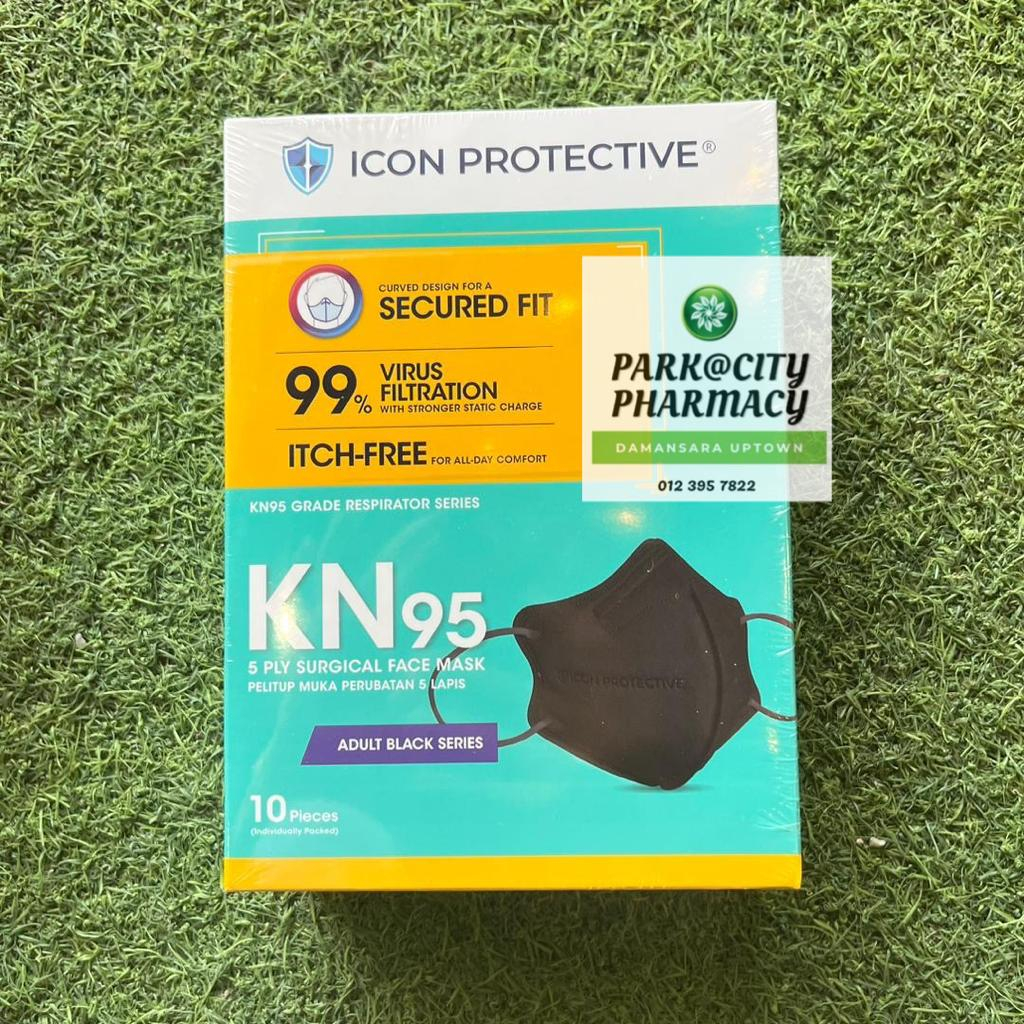* FREE GIFT * Icon Protective KN95 5Ply Face Mask 10s (Black) 43 0783 ...