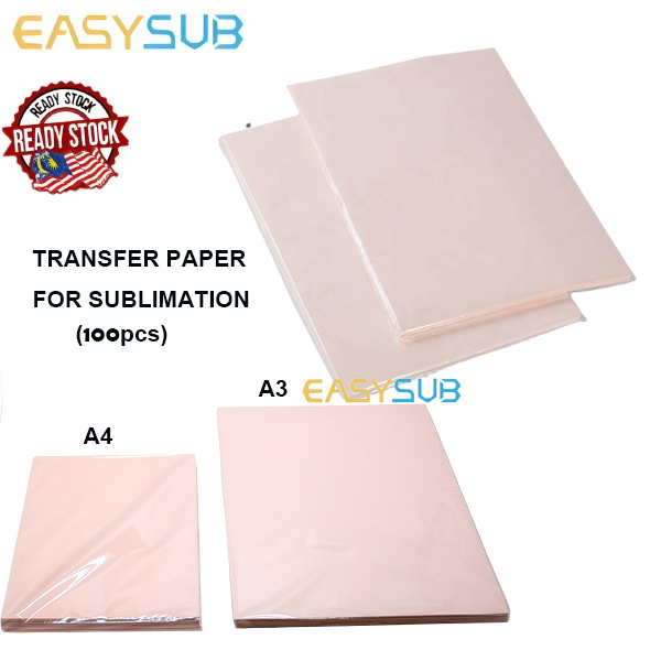 A4 Transfer paper Sublimation Paper (100PC) Quick dry paper Slow dry ...