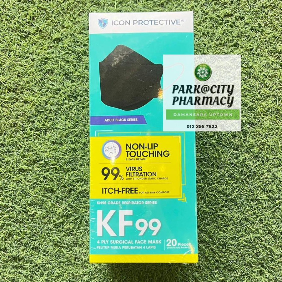 * FREE GIFT * Icon Protective KF99 4Ply Face Mask 20s (Black) - 431094 ...